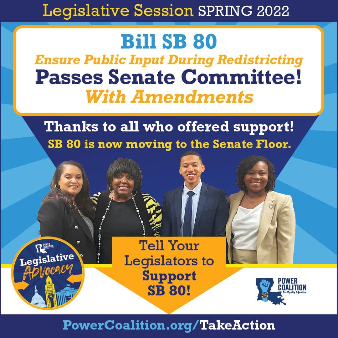 Louisiana needs public input for redistricting! Support SB 80! - Power ...